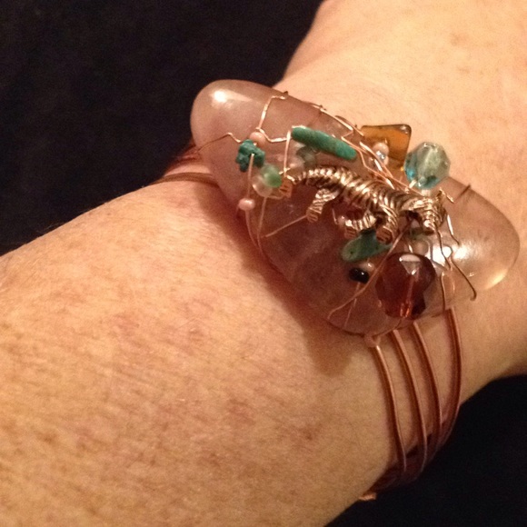 Jewelry | Quartz Stone Wire Wrapped Bracelet | Poshmark